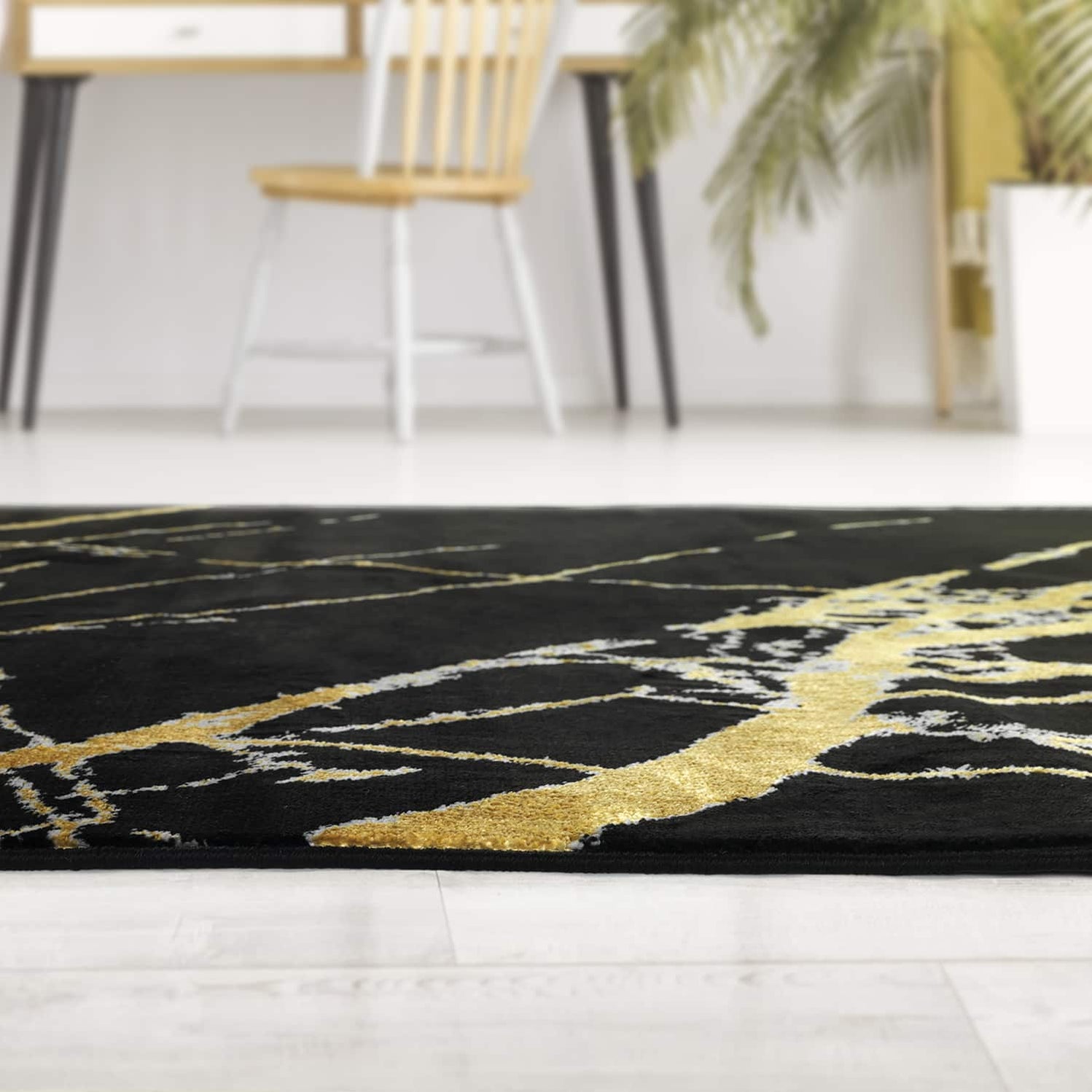 Babil Gold Marble Area Rug — AntepRugs®